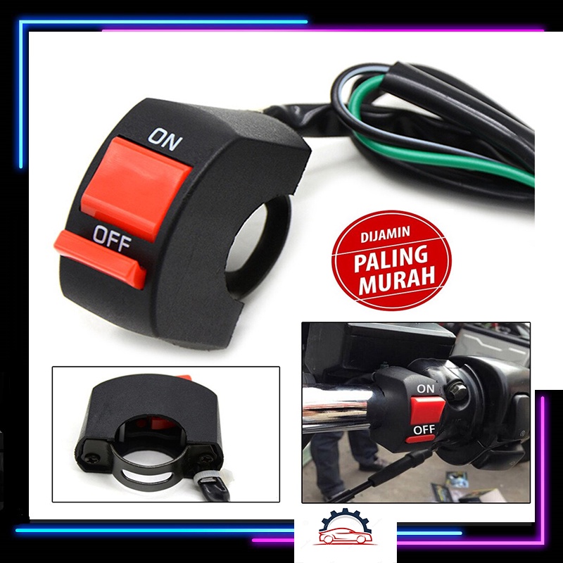 Jual Saklar Lampu Motor On Off Switch Universal Saklar Stang Motor 2 ...