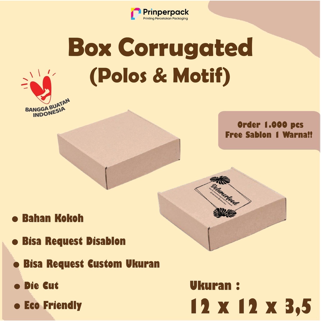 Jual PP Gift Box 12 x 12 x 3,5 / Box Hampers / Box Baju / Box Brownies ...