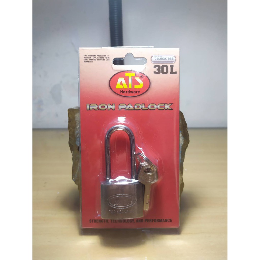 Jual Gembok Besi ATS 30L (Leher Panjang) (1pcs) | Shopee Indonesia