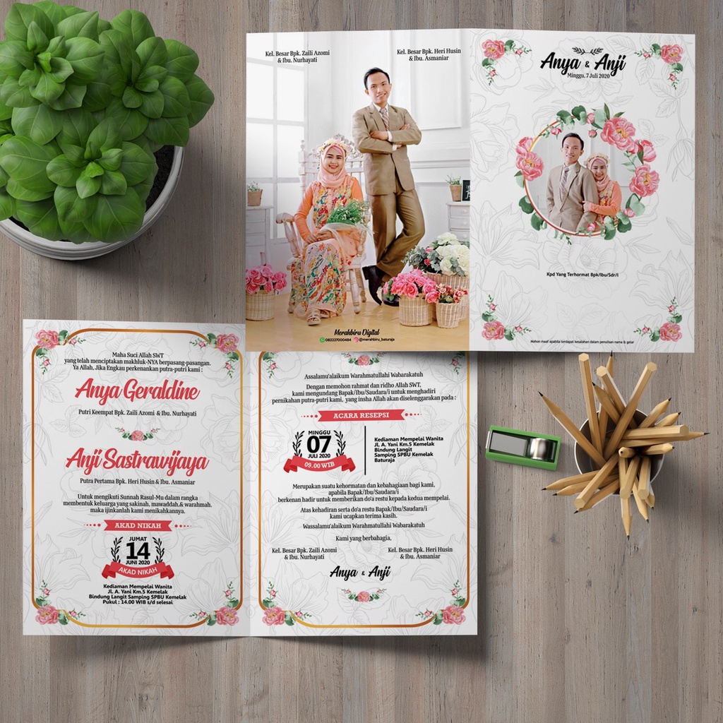 Jual Undangan Custom / Undangan pernikahan / Undangan Nikah / Undangan ...