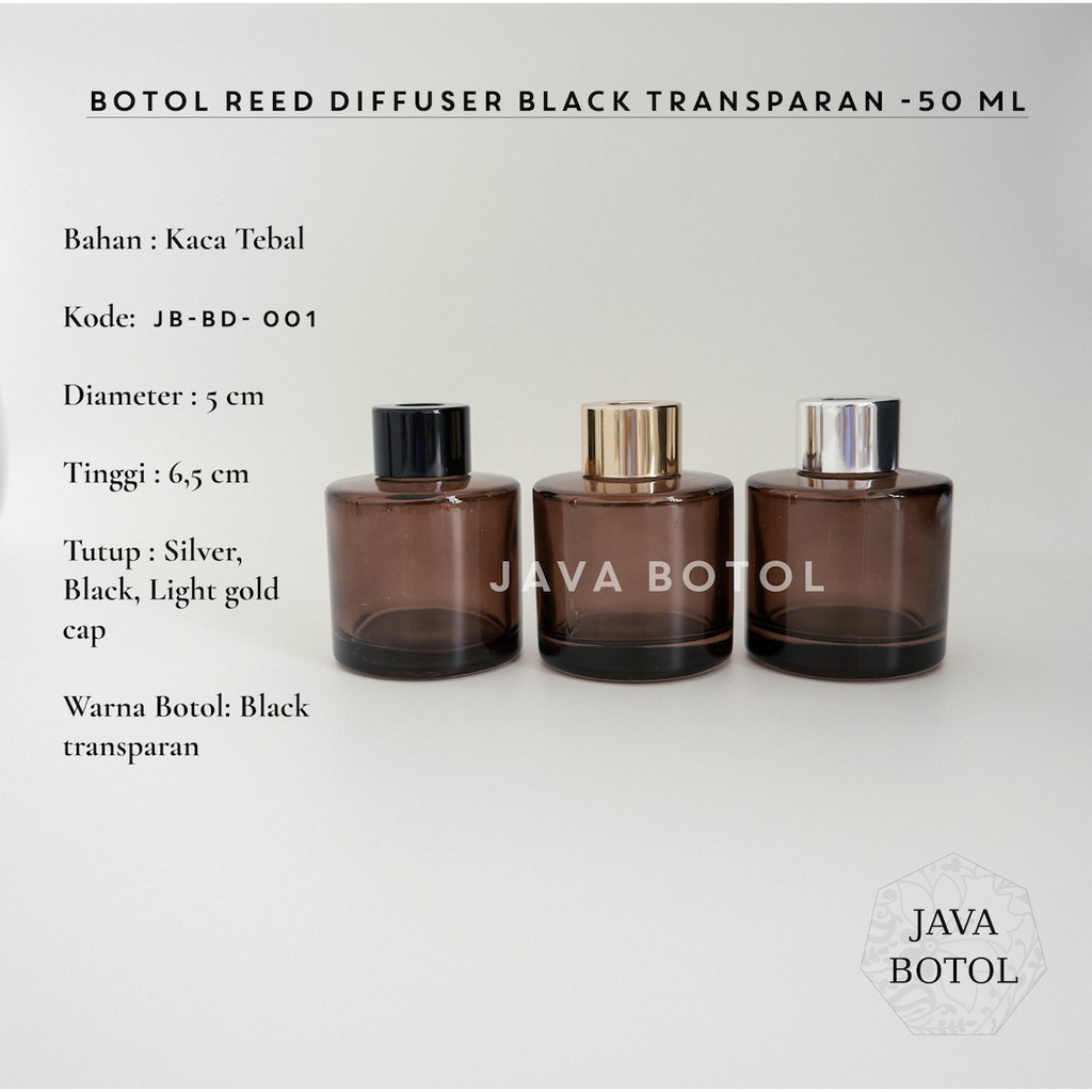 Jual Botol Reed Diffuser Hitam Transparan 50mL | Shopee Indonesia