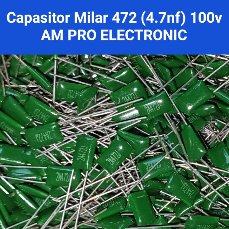 Jual Kapasitor Milar 472 100v 4.7nf Capacitor Mylar 4n7 0.0047uf ...
