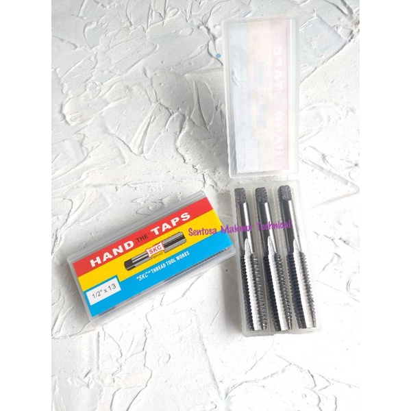 Jual SKC M 1/2 x 13 MM Hand Mata Tap Bor Pembuat Ulir Derat Drat Baut ...