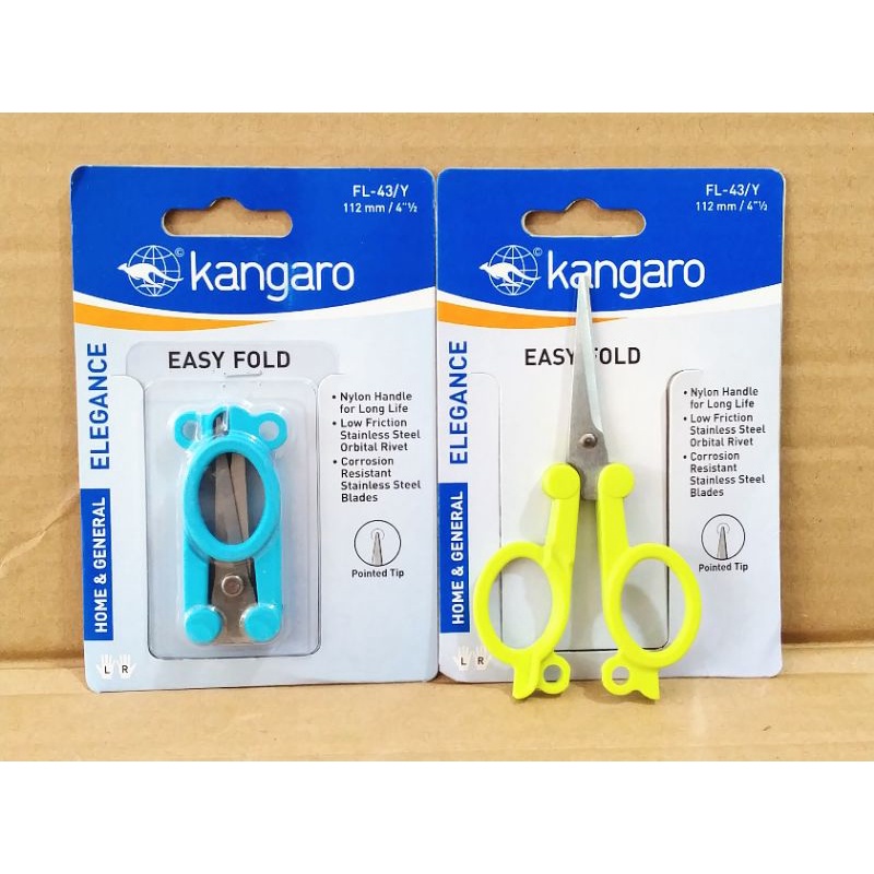 Jual Gunting Lipat Mini Kangaro FL-43/Y Gunting Lipat Kecil 4,5 Inci ...