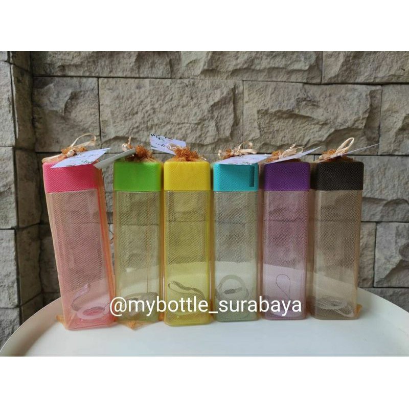 Jual botol persegi,kotak warna polos.. my bottle kotak warna,souvenir ...