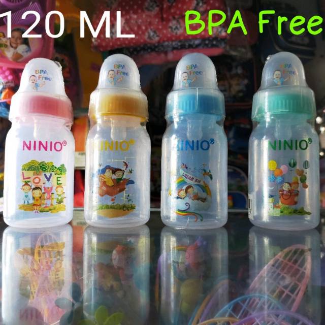 Jual botol susu 120 ML botol ninio BPA FREE tahan rebus | Shopee Indonesia