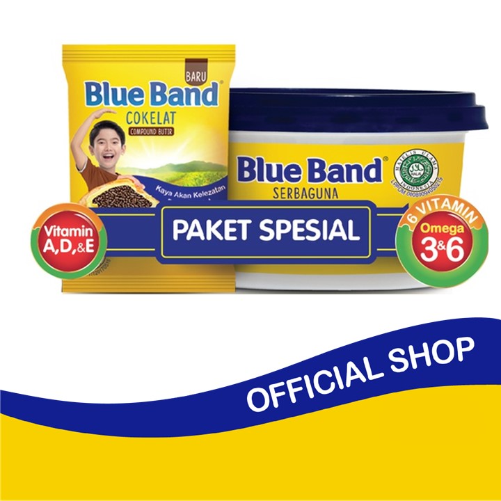 Jual Blue Band Margarin Serbaguna 250gr + Choco Sprinkle 90gr | Shopee ...