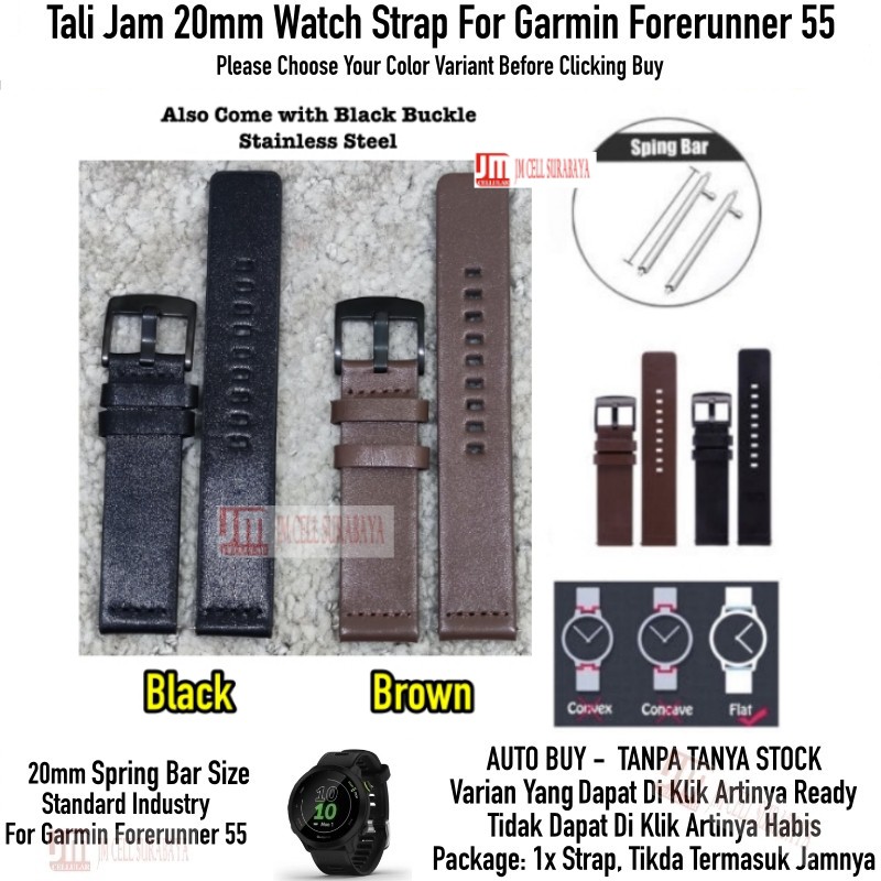 Jual Strap Tali Jam Garmin Approach S50 S42 S40 S12 - Kulit Leather ...