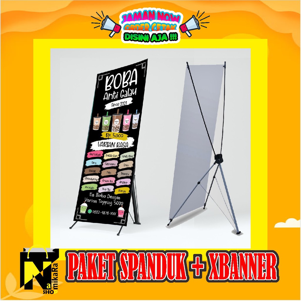 Jual CETAK STAND BANNER / X BANNER / PAKET SPANDUK+KAKI / TIANG SPANDUK ...