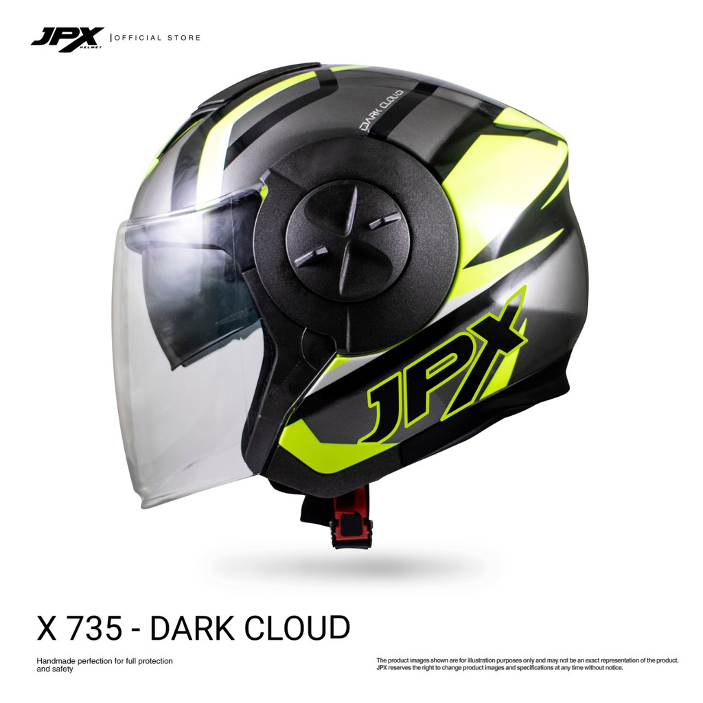 Jual Helm Half Face JPX X735R Dark Cloud | Shopee Indonesia