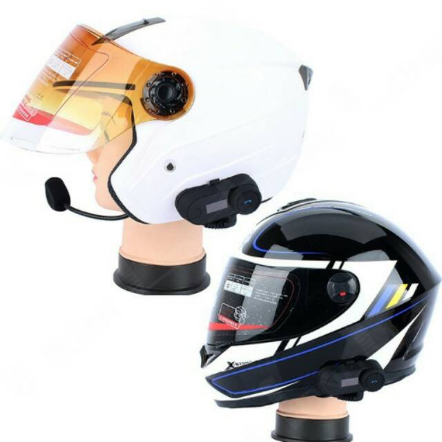Jual Motorcycle Helmet Bluetooth Interphone Headset 800 Meter - FDC-02 ...