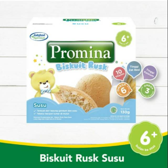 Jual PROMINA Rusk 6+ Biskuit Susu Box / Biskuit bayi /Makanan bayi ...