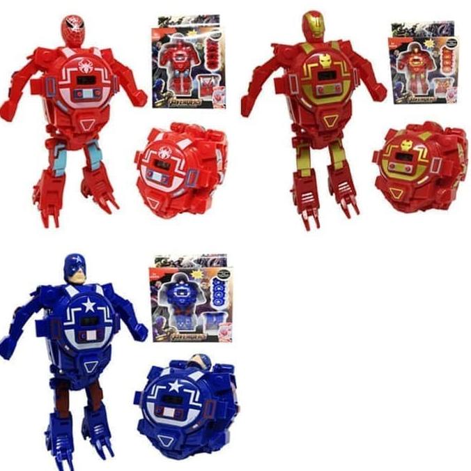 Jual Jam Tangan Anak Robot Ketapel Plus Suara Motif Avenger Transformer ...
