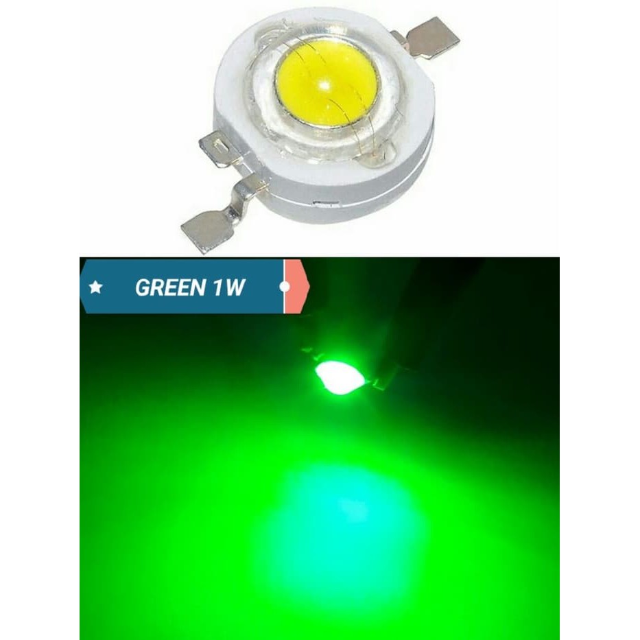 Jual High Power Led HPL Green 1W Hijau 1 Watt Ultra Bright 520nm 3.4v ...