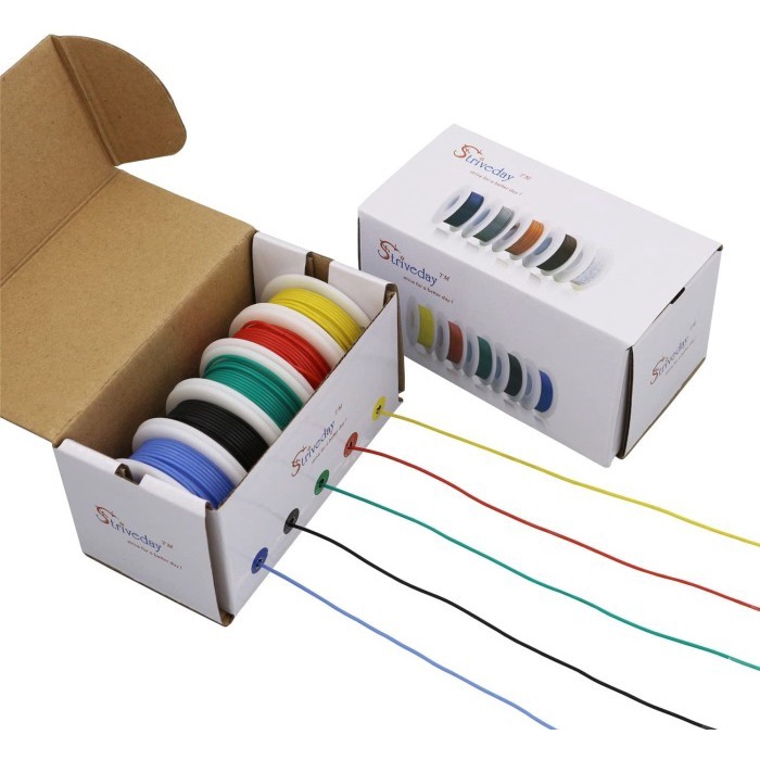 Jual 1 roll 8M Kabel cable SERABUT AWG 24 AWG24 silicone silikon 24AWG ...