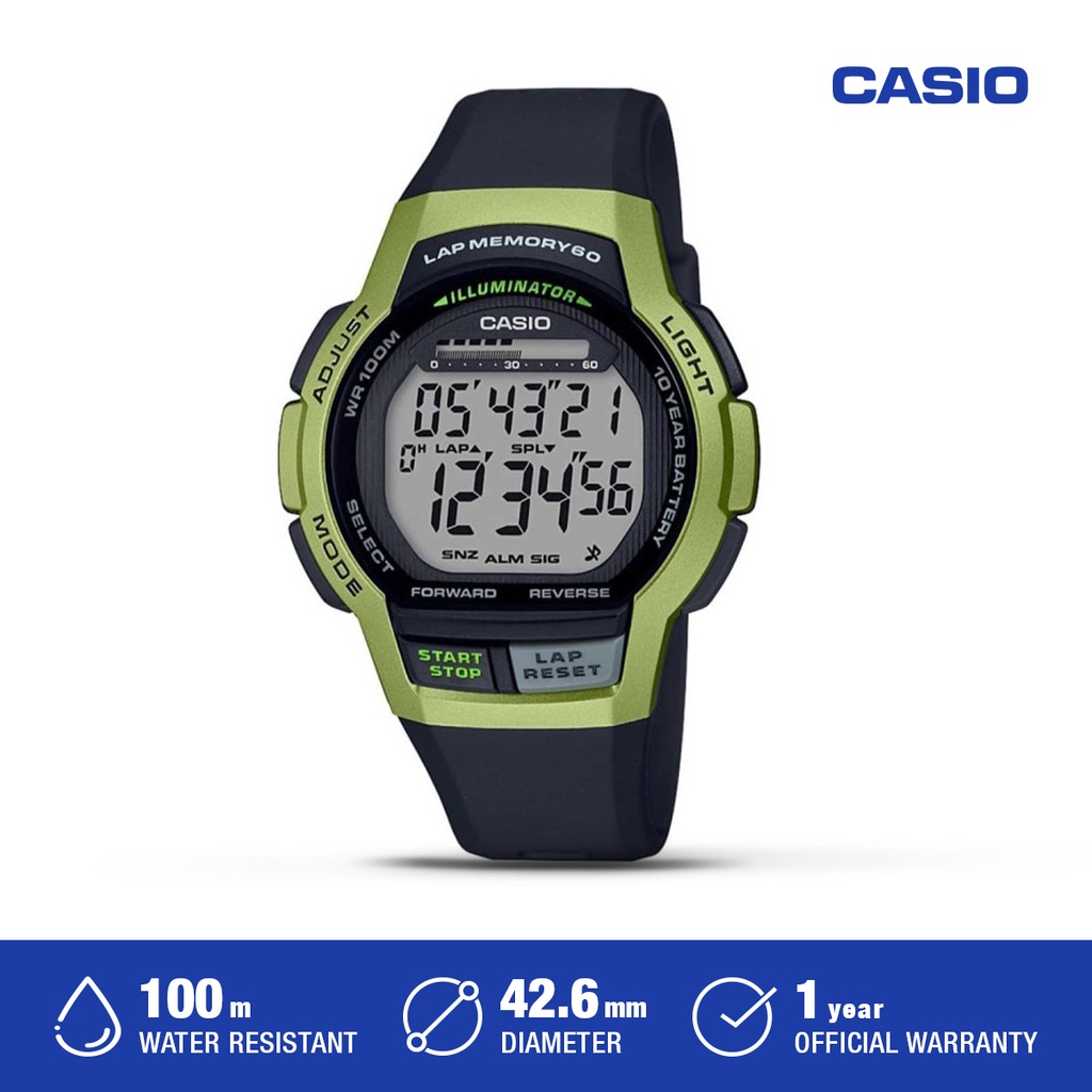 Jual Casio Jam Tangan Pria Digital WS-1000H-3AVDF | Shopee Indonesia