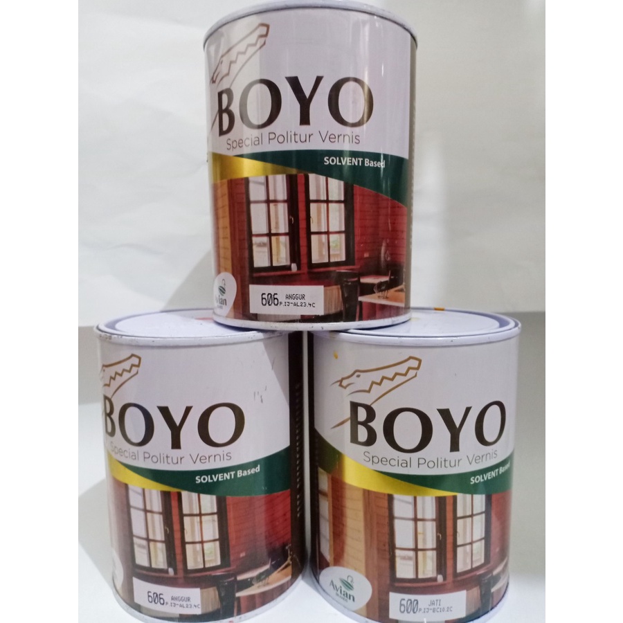 Jual Cat Vernis Boyo 1 ltr , pelitur avian, pelitur warna | Shopee ...