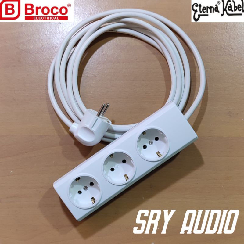 Jual kabel sambungan listrik/kabel extension eterna broco 3L - 7meter ...