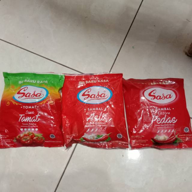 Jual Sasa SAOS sachet, SAOS TOMAT/SAOS SAMBAL EXTRA PEDAS/SAOS SAMBAL ...