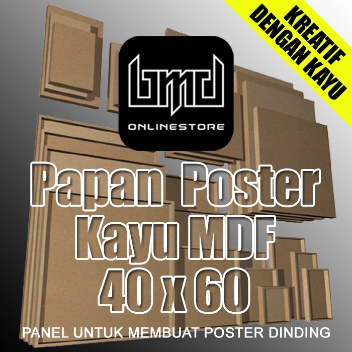Jual Papan Panel Poster Kayu MDF Ukuran (40x60)cm Tebal 4cm | Shopee ...