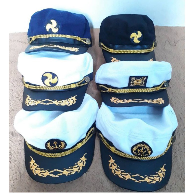 Jual TOPI PELAUT TOPI KAPTEN TOPI SAILOR SAILORHAT SAILOR HAT TOPI ...