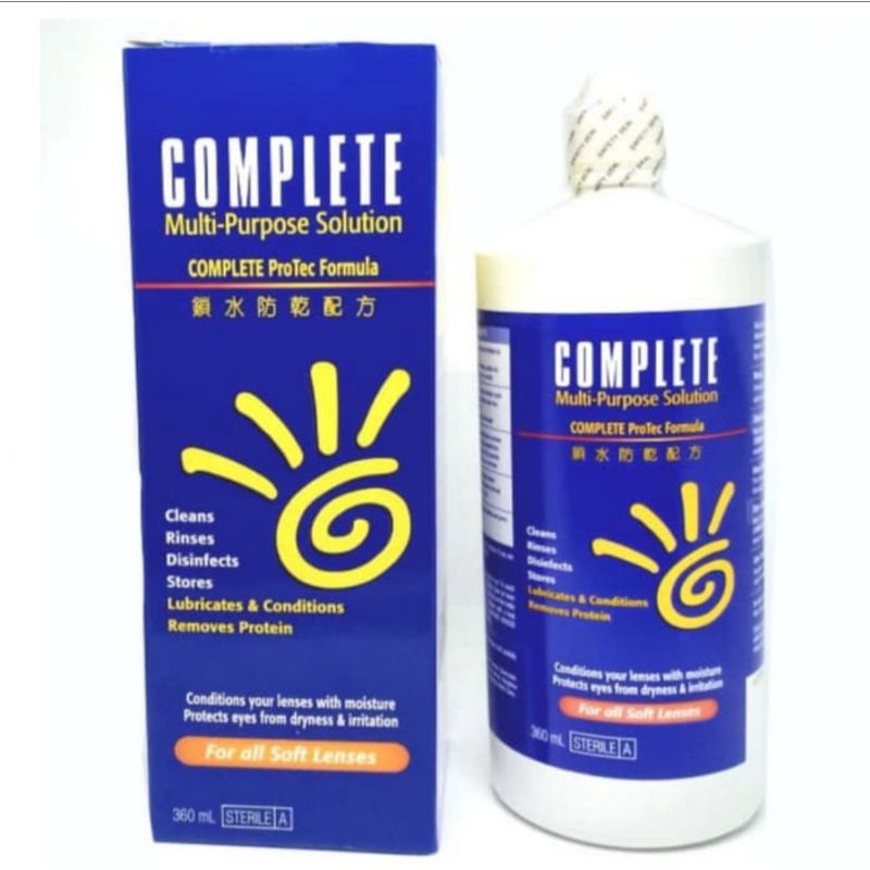 Jual Air Softlens Complete Cairan Cuci Rendam Soflens Bening Warna ...