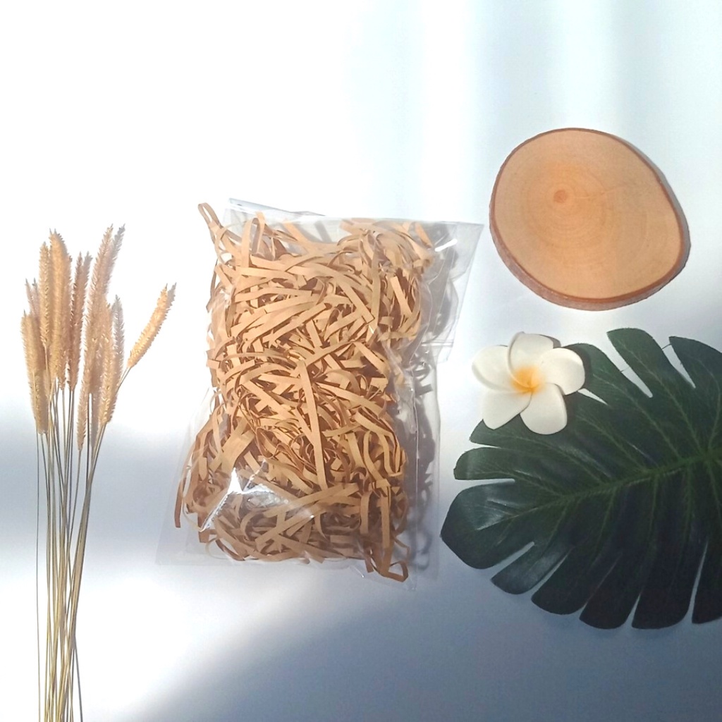 Jual Kertas Cacah Serut / Kertas Hampers / Shreded Paper Warna Coklat ...