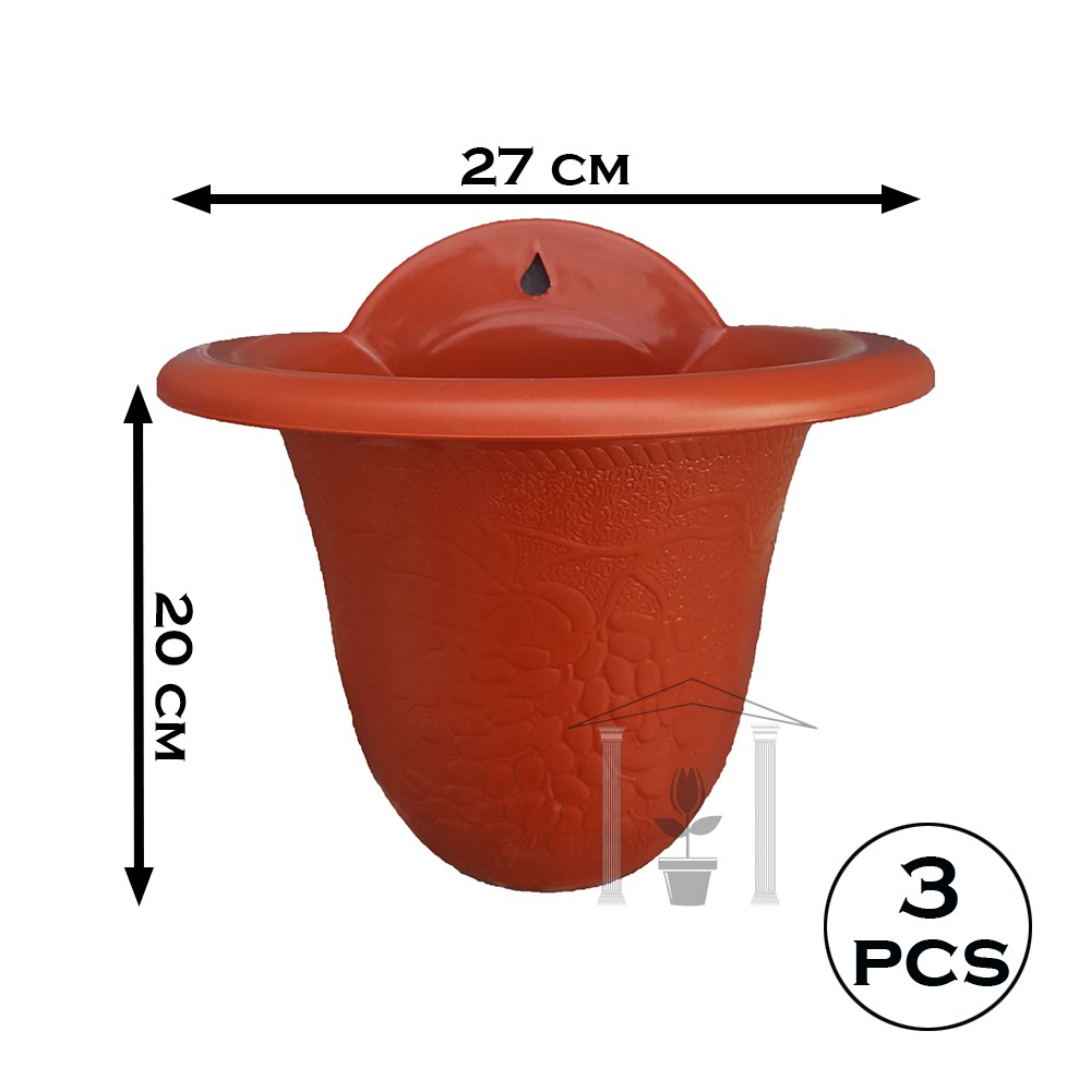 Jual Pot Tempel-dinding Anggur-01 merah bata isi 3 pcs | Shopee Indonesia