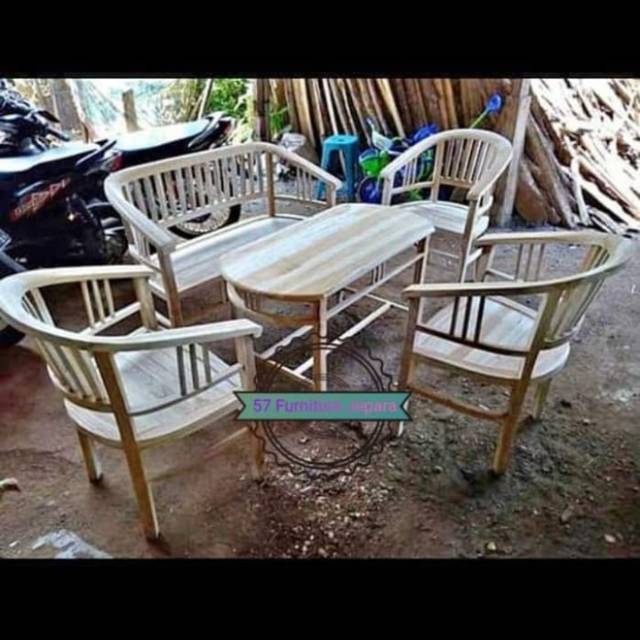 Jual Meja Kursi Tamu Model Simpel - Kursi Sofa -Kursi Teras Jati ...