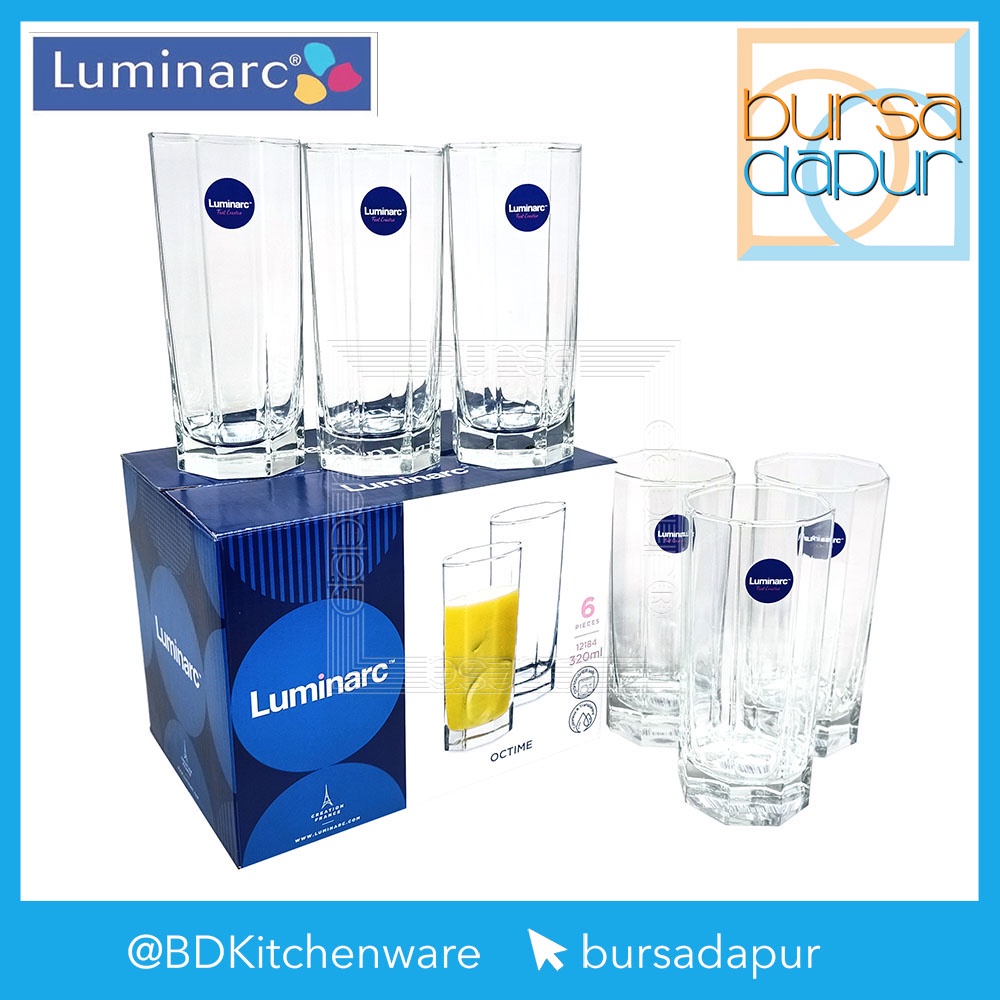 Jual Luminarc Octime Tumbler Glass 32 cl / Gelas Minum Tinggi [320 ml ...