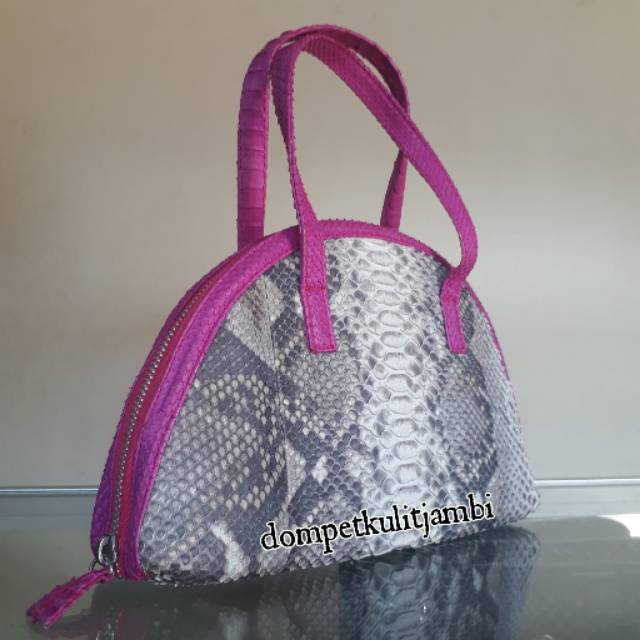 Jual Tas oval kulit ular phyton asli | Shopee Indonesia