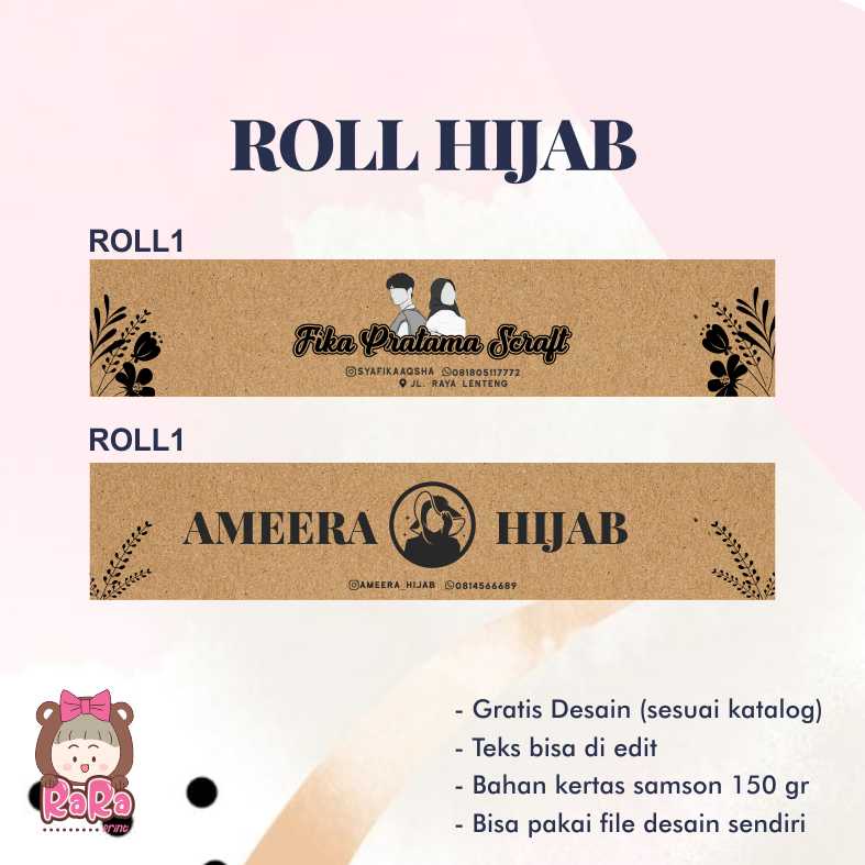 Jual ROLL HIJAB GRATIS DESIGN | Shopee Indonesia