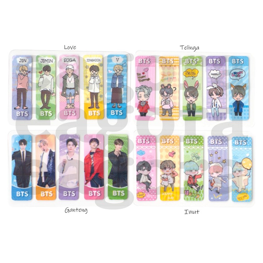 Jual Sticky Notes BTS KPOP Plastik Memo Pembatas Buku | Shopee Indonesia