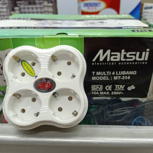 Jual Steker T Multi 4 Lubang 314 Matsui | Shopee Indonesia