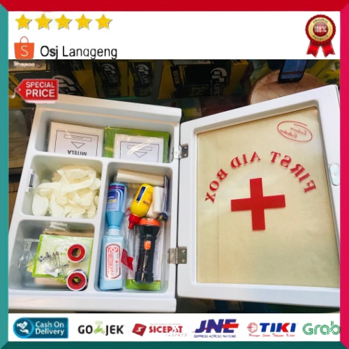 Jual Kotak Obat P3K Plus Isi Lengkap / Kotak Obat P3K | Shopee Indonesia