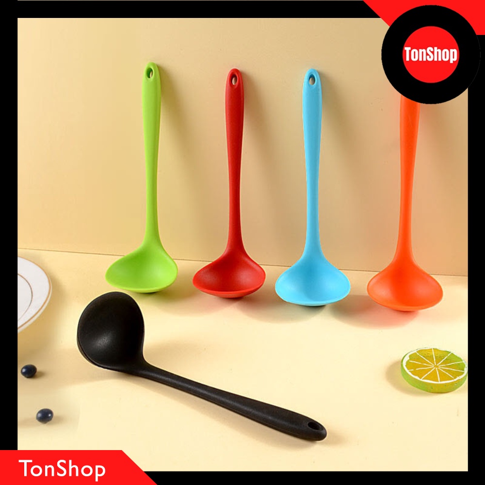 Jual Centong Sayur Silikon Tahan Panas / Centong Sop Besar / Sendok ...