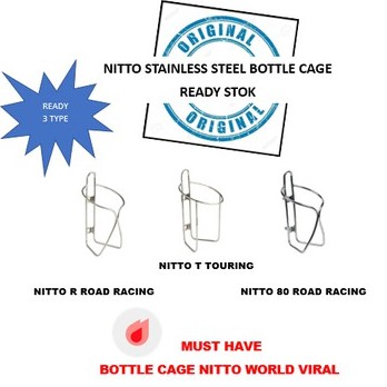 Jual BOTTLE CAGE NITTO STAINLESS STEEL - NITTO R ROAD RACING - NITTO T ...