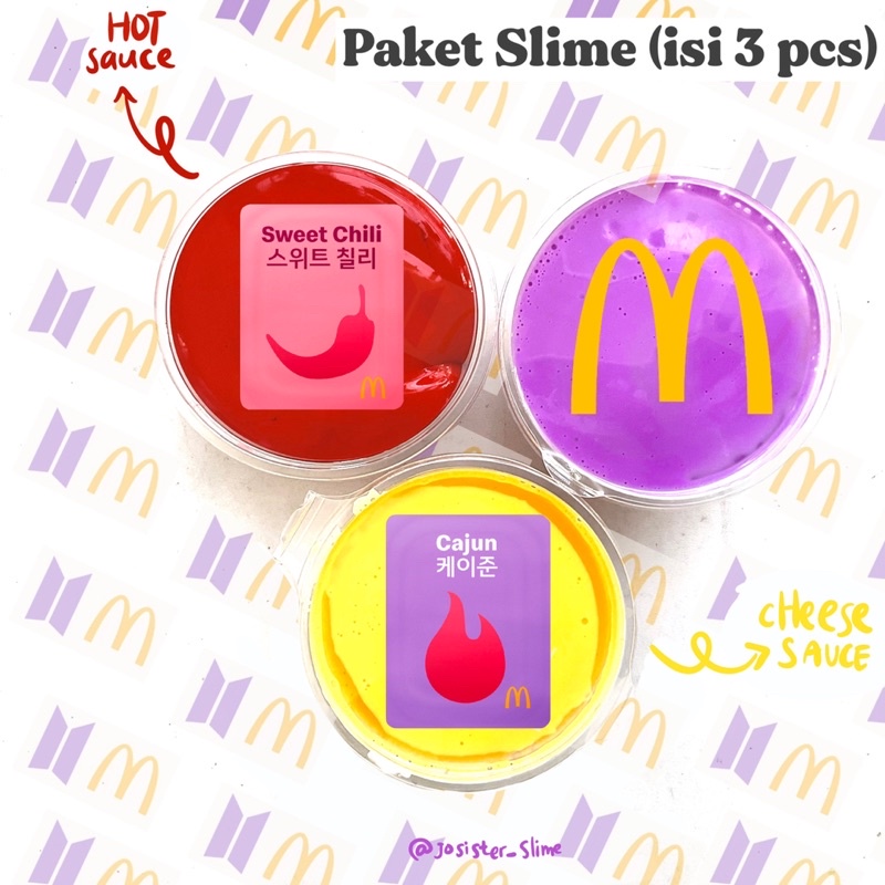 Jual BTS SLIME / SLIME BTS X MCD (DAPAT 3 pcs) | Shopee Indonesia