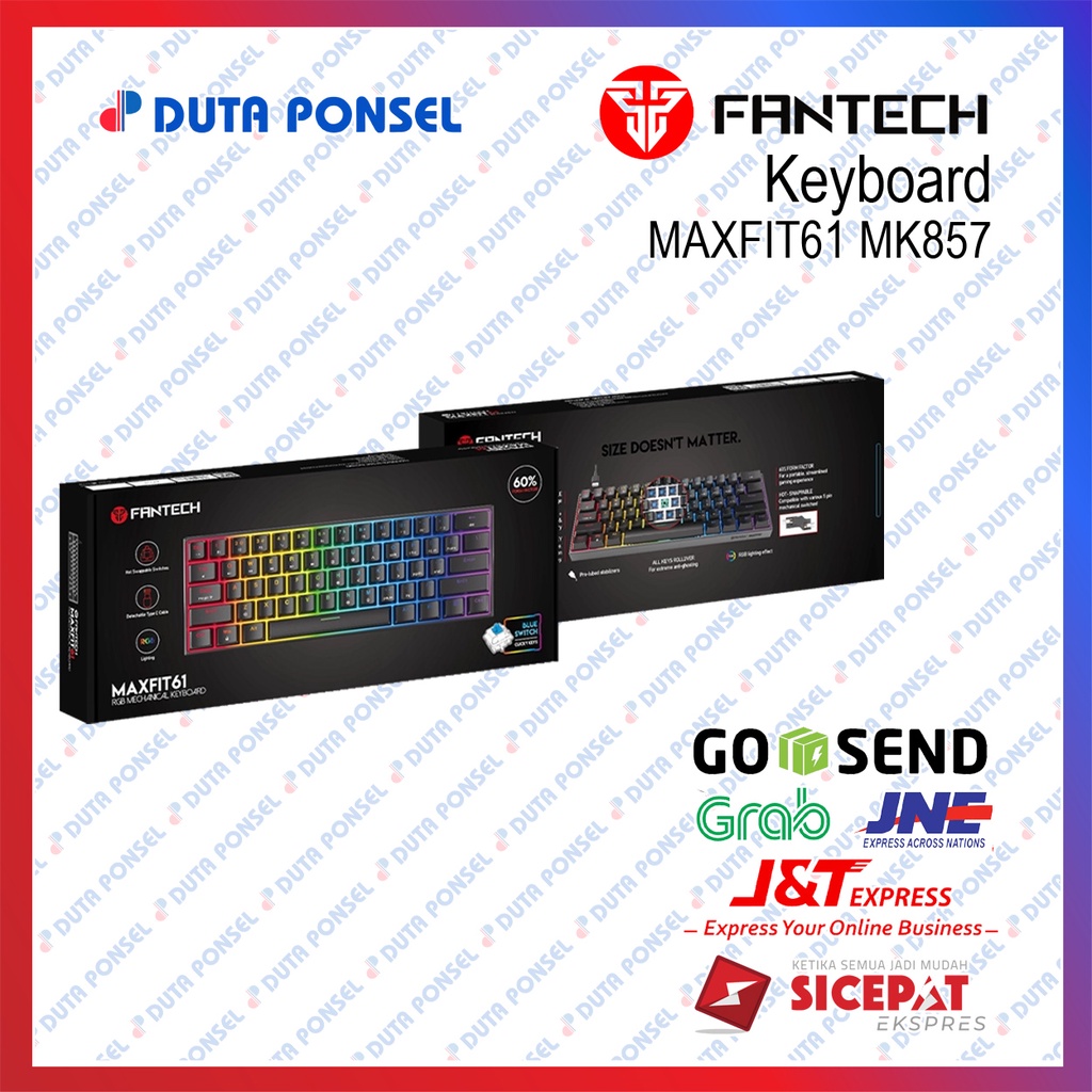 Jual FANTECH Keyboard Mechanical Gaming MAXFIT61 MK857 | Shopee Indonesia