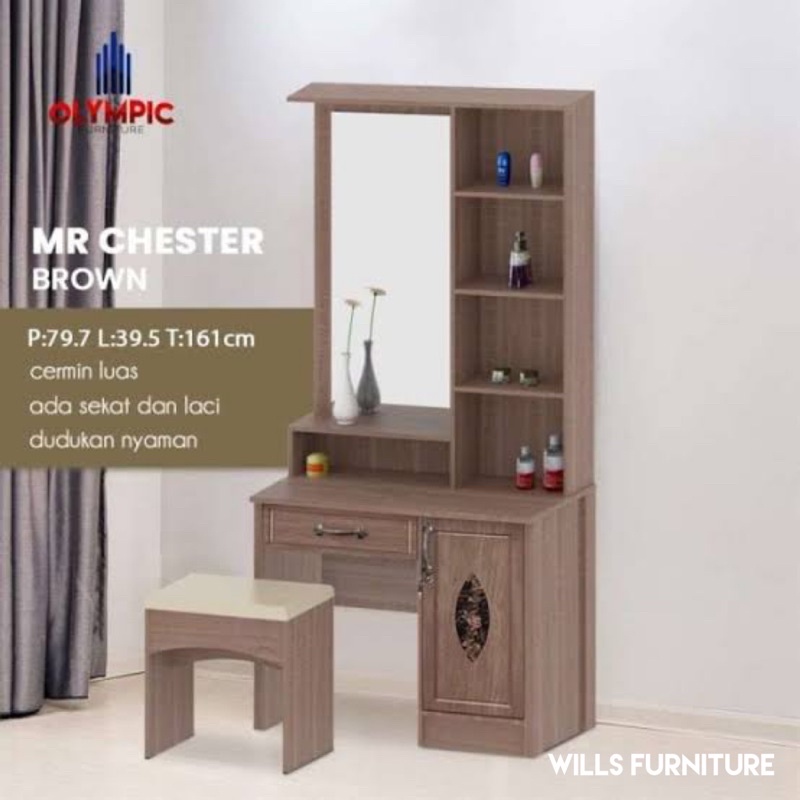 Jual Meja rias olympic chester brown murah makassar | Shopee Indonesia
