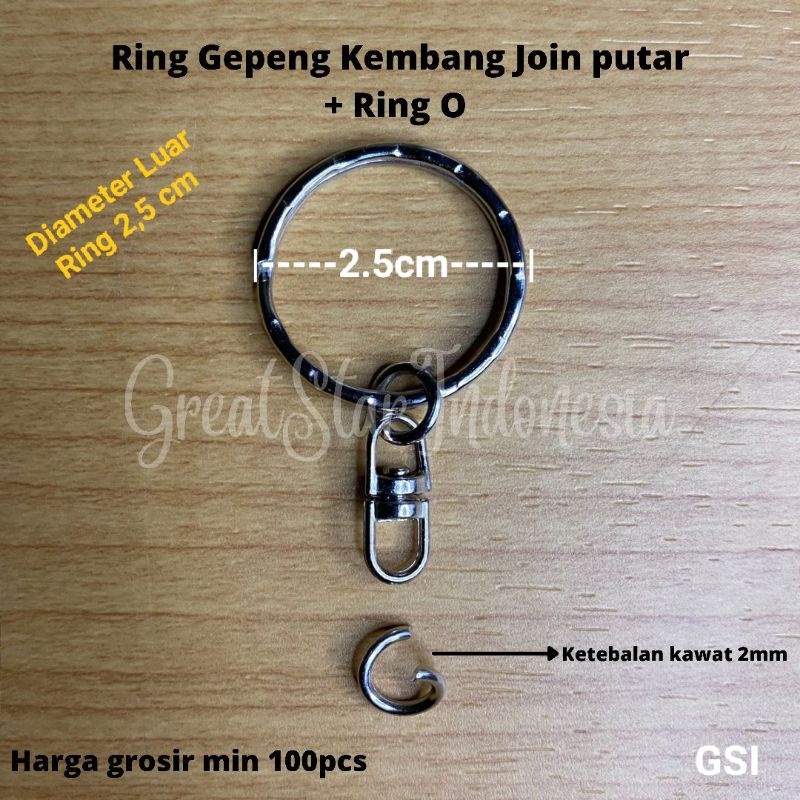 Jual RING GEPENG JOIN PUTAR + RING O GANCI kcl 100pcs/pack | Shopee ...