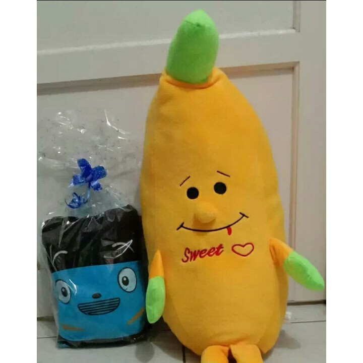 Jual Guling Pisang Panjang/Boneka Banana Miniso size 40 cm | Shopee ...