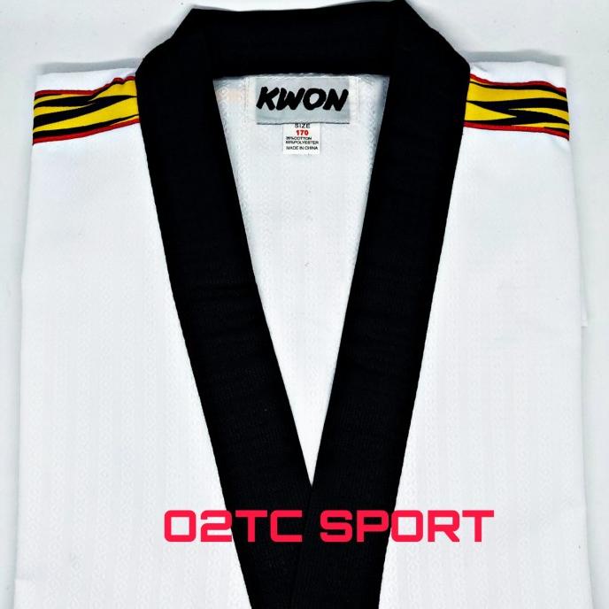 Jual dobok kwon tiger baju taekwondo kerah hitam original | Shopee ...