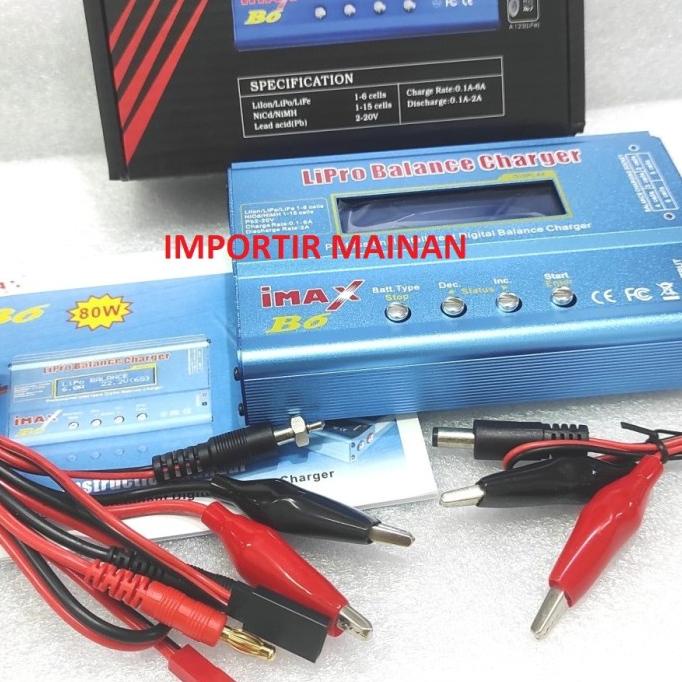Jual Imax B6 80W Balance Charger Baterai Lipo Li-Ion Nimh Rc Car Rc ...