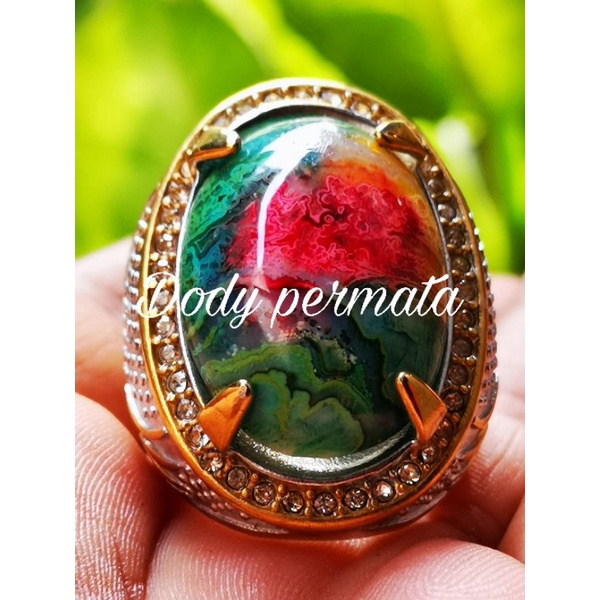 Jual Batu akik natural pancawarna edong jumbo | Shopee Indonesia