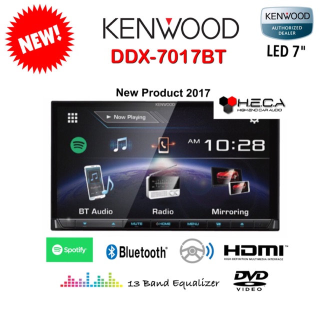Jual NEW! Kenwood DDX-7017BT Head Unit Double Din DDX 7017 BT Tape Audio Mobil DDX 7017BT ...