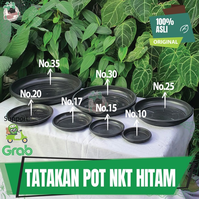 Jual Tatakan Pot Hitam Wadah Alas Pot Tanaman Hias Bunga Taman Kuat NKT ...
