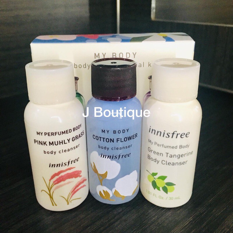 Jual Innisfree My Perfumed Body Cleanser Trial Kit Green Tangerine ...