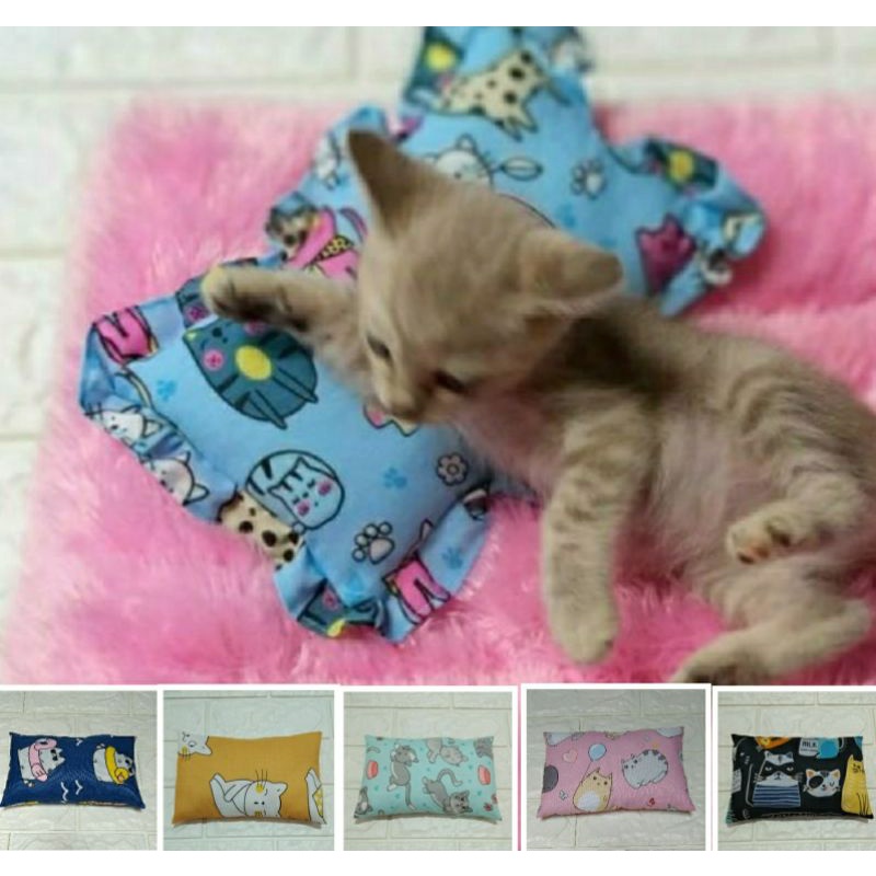 Jual Set Bantal Guling kucing/bantal guling hewan dacron mini/(bukan ...