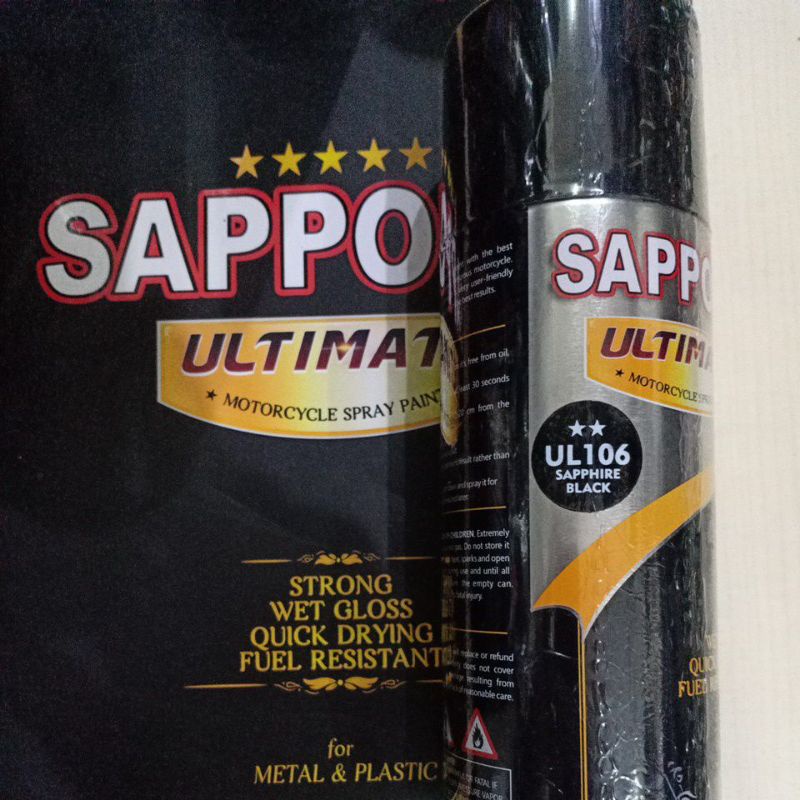Jual cat semprot Pylox sapporo ultimate 400ml UL106 Sapphire black | Shopee Indonesia